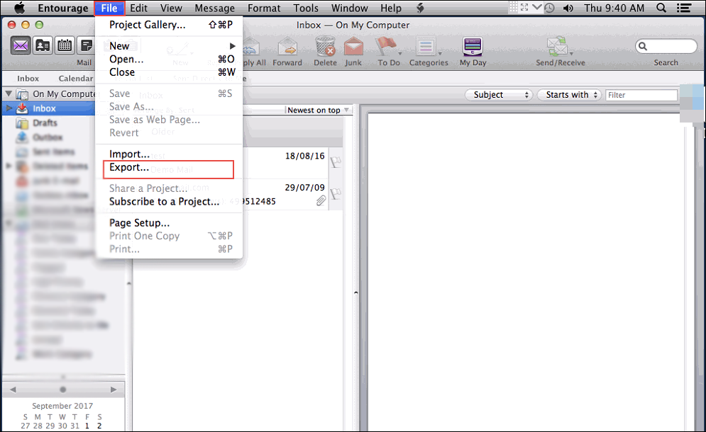 How To Extract Rge And Mbox Files From Entourage On Mac