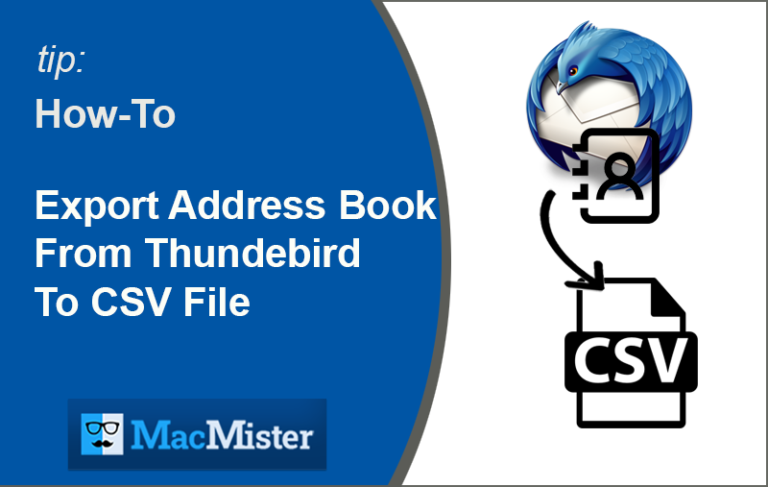 Exporting Address Book from Thunderbird to CSV File - MacMister