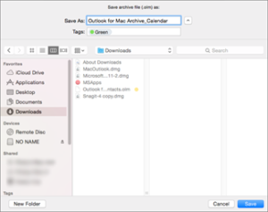 How do I Export and Save Emails from Outlook for Mac on MacBook?