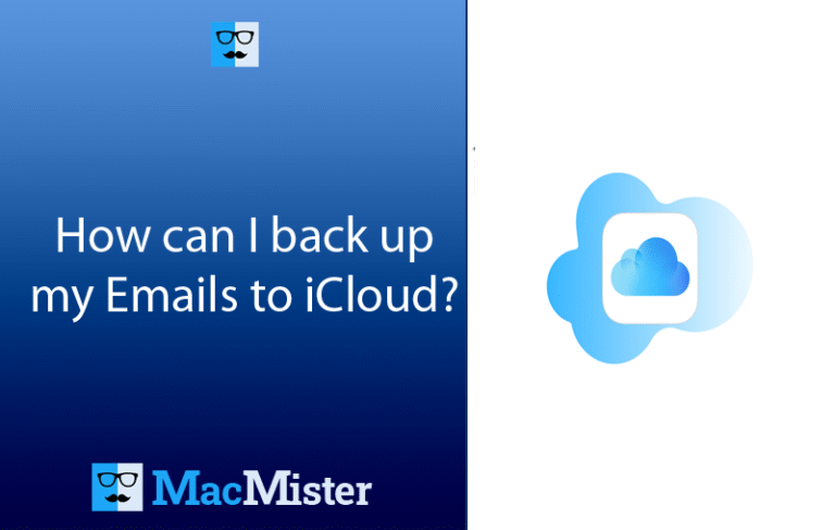 How can I back up my Emails to iCloud?